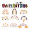Hand Drawn Rainbow Doodle Clip Art Set – Daily Art Hub // Graphics ...