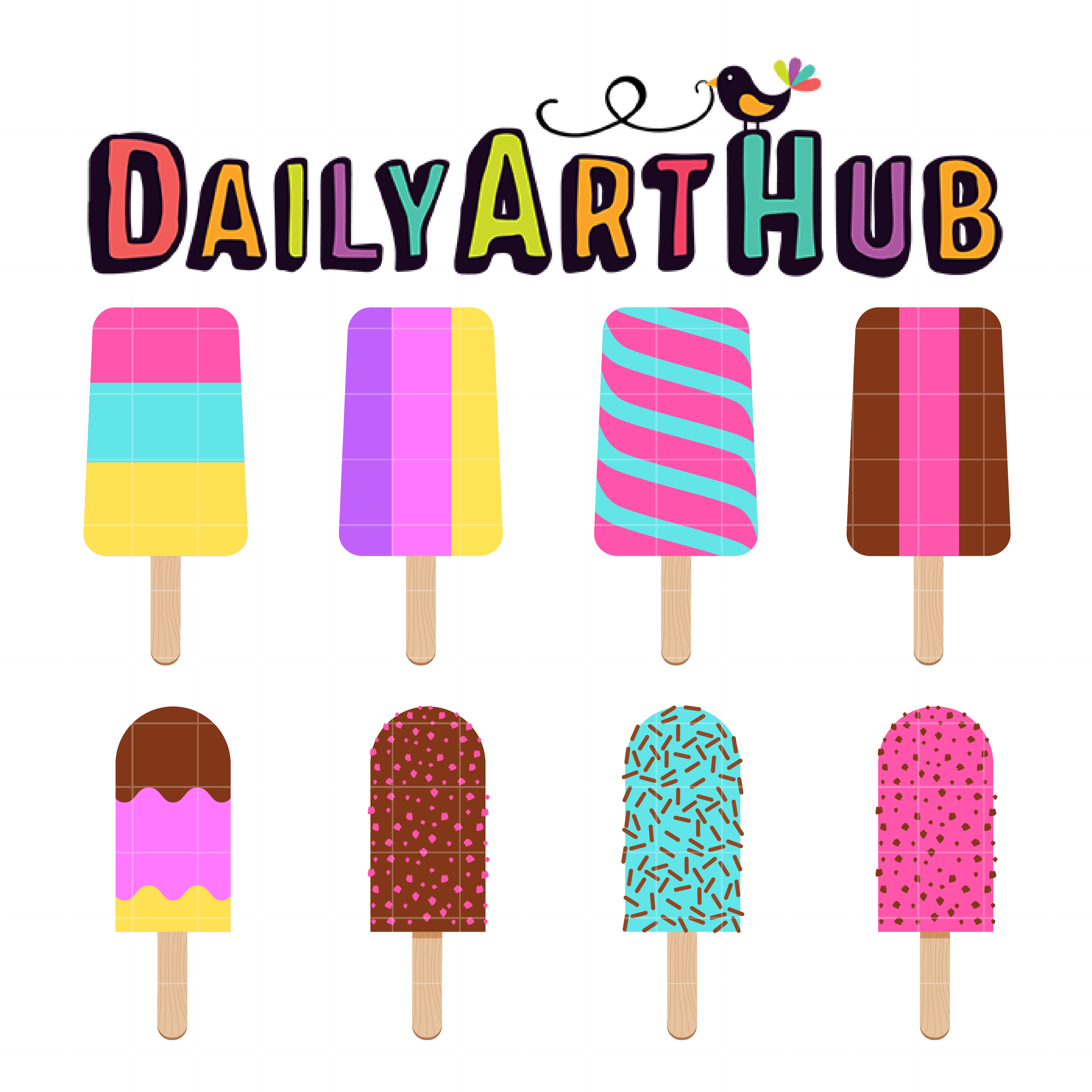 Summer Popsicle Flavors Clip Art Set – Daily Art Hub – Free Clip Art ...