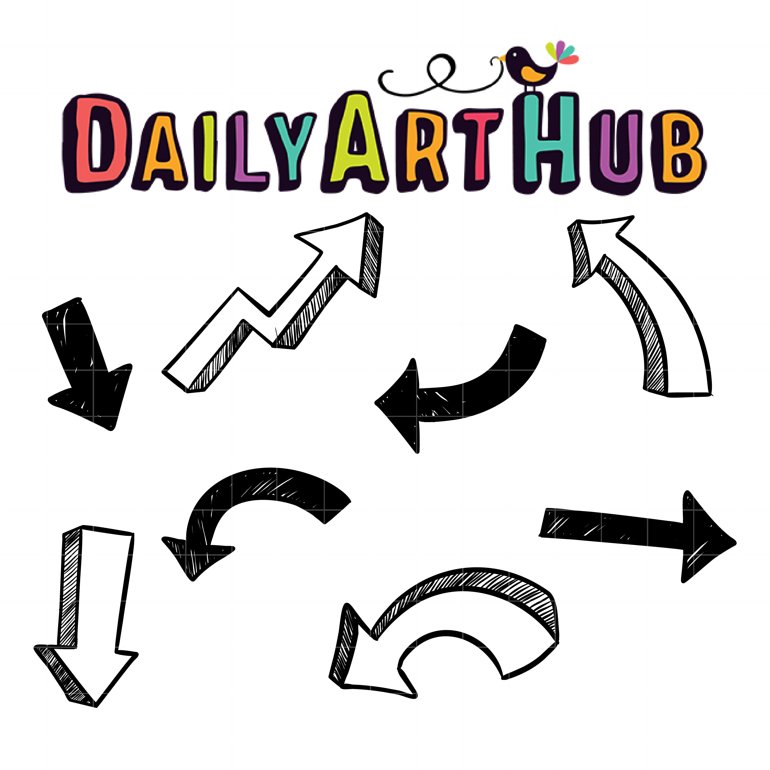 Minimalist Doodle Arrow Clip Art Set – Daily Art Hub – Free Clip Art ...