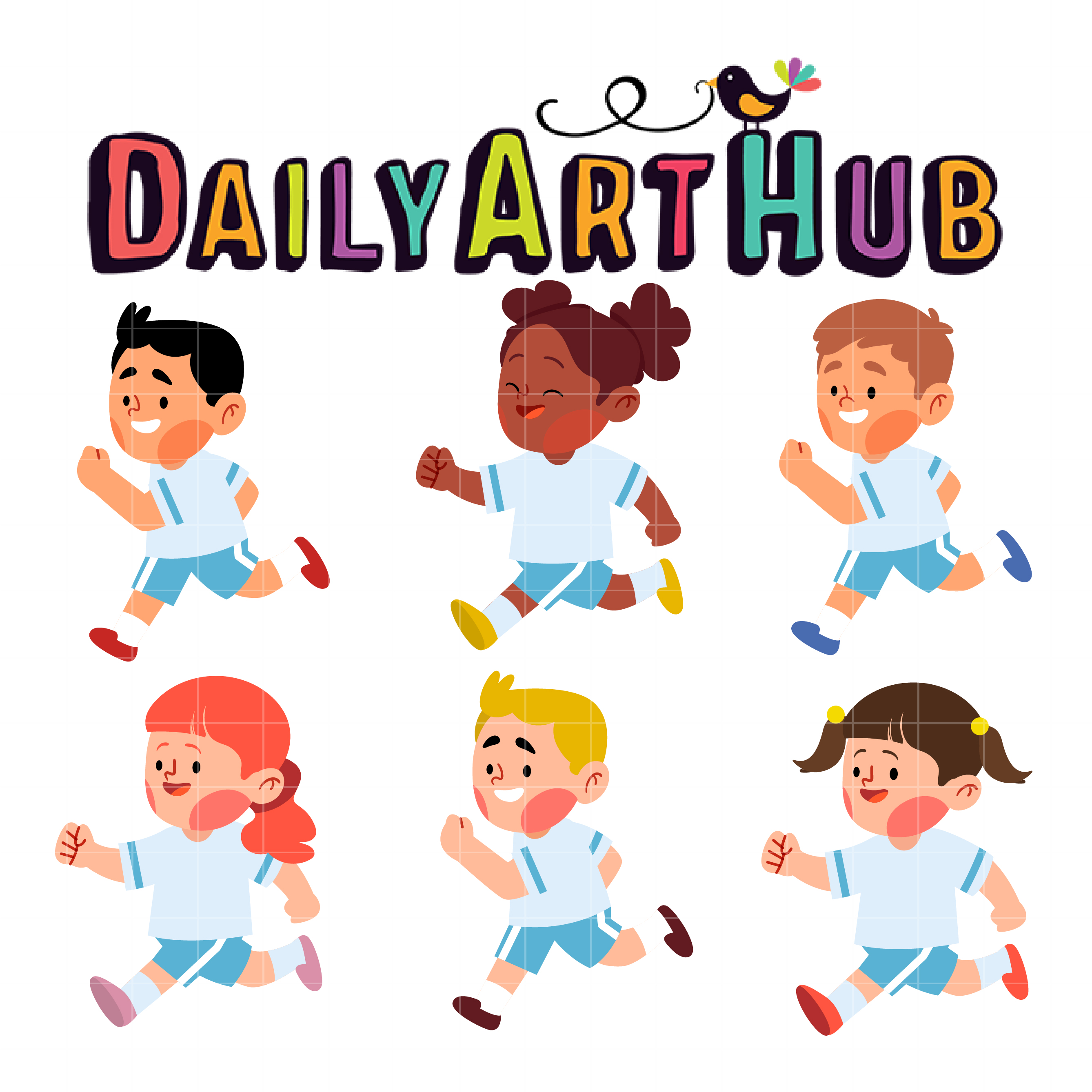 Running Kids Clip Art Set – Daily Art Hub – Free Clip Art Everyday
