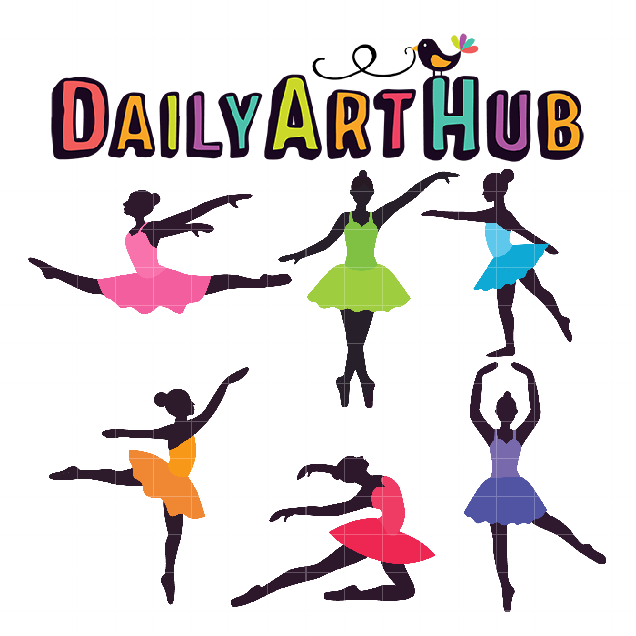 Dance Silhouettes Clip Art Ballet