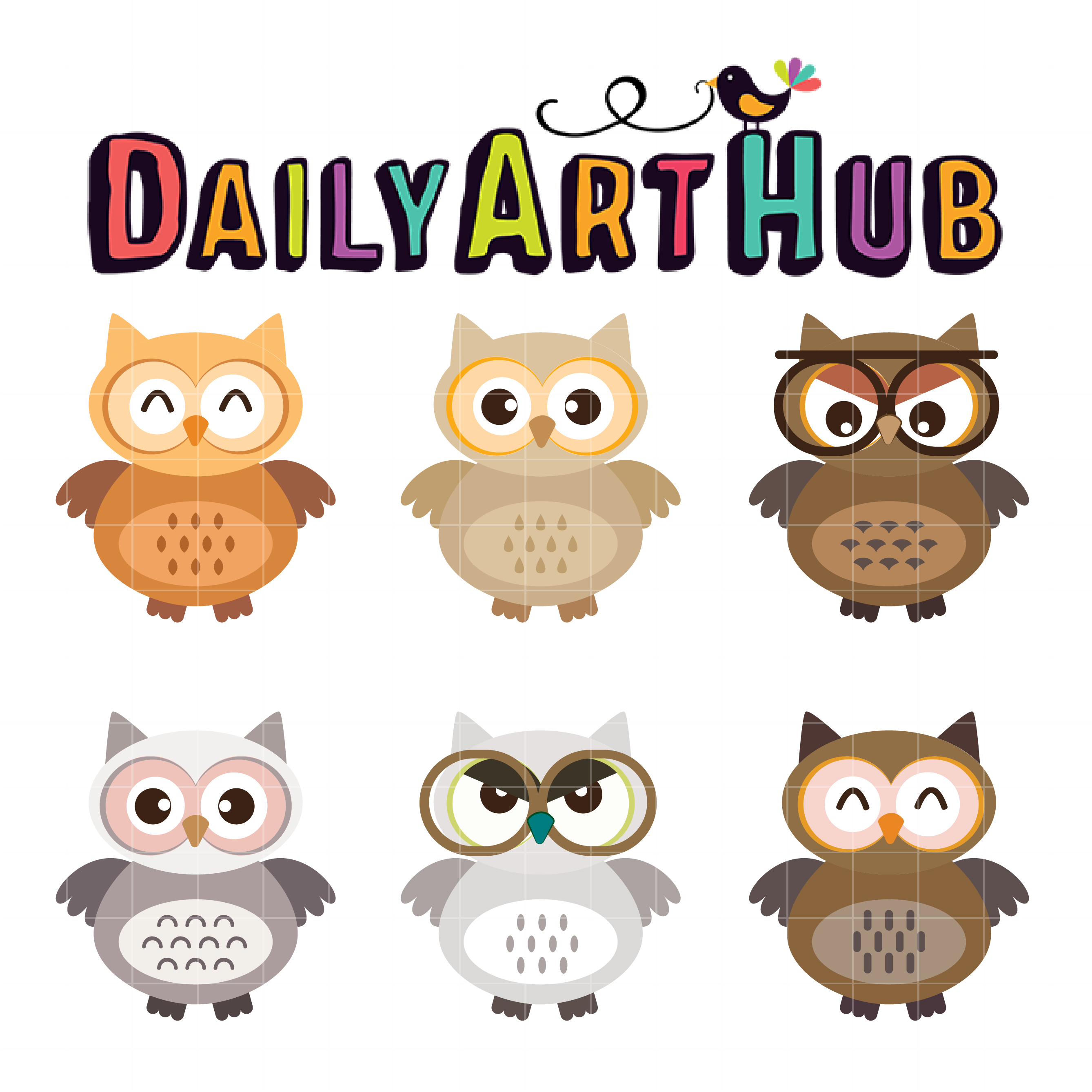 Cute Owl Collection Clip Art Set – Daily Art Hub – Free Clip Art Everyday