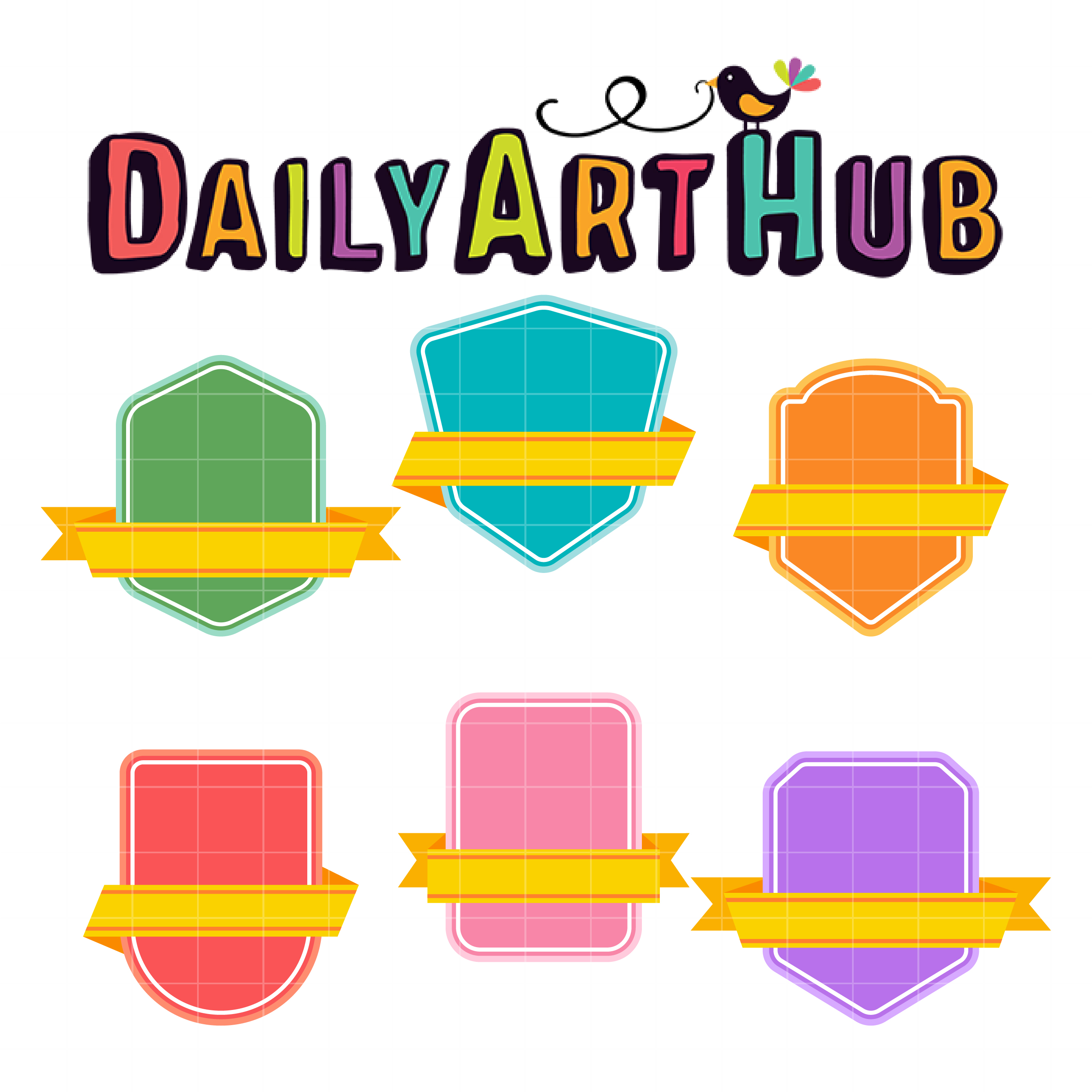 Colorful Blank Badge Clip Art Set – Daily Art Hub – Free Clip Art Everyday