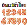 Gingerbread Numbers Clip Art Set – Daily Art Hub // Graphics, Alphabets ...