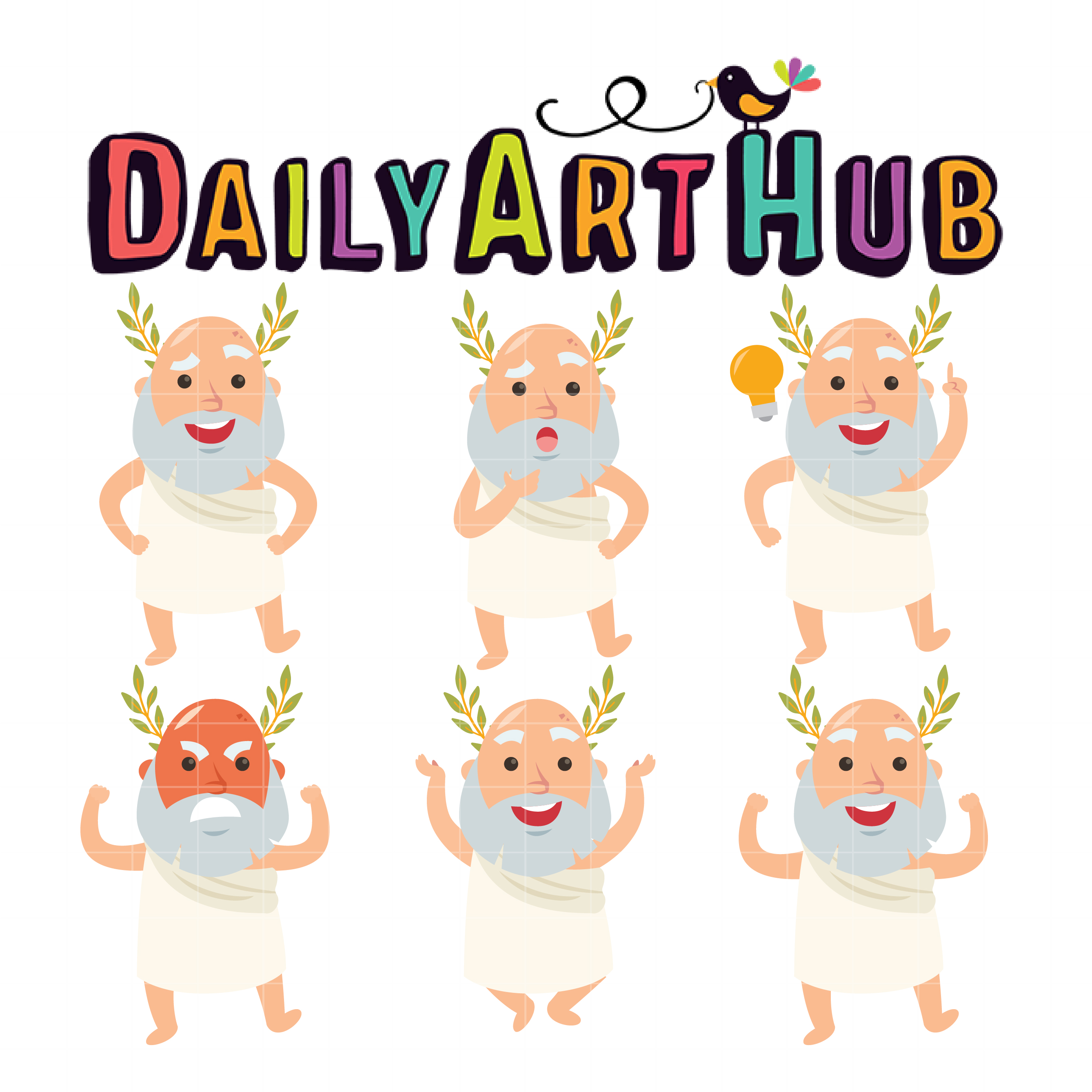 Cute Philosopher Socrates Character Clip Art Set – Daily Art Hub – Free ...