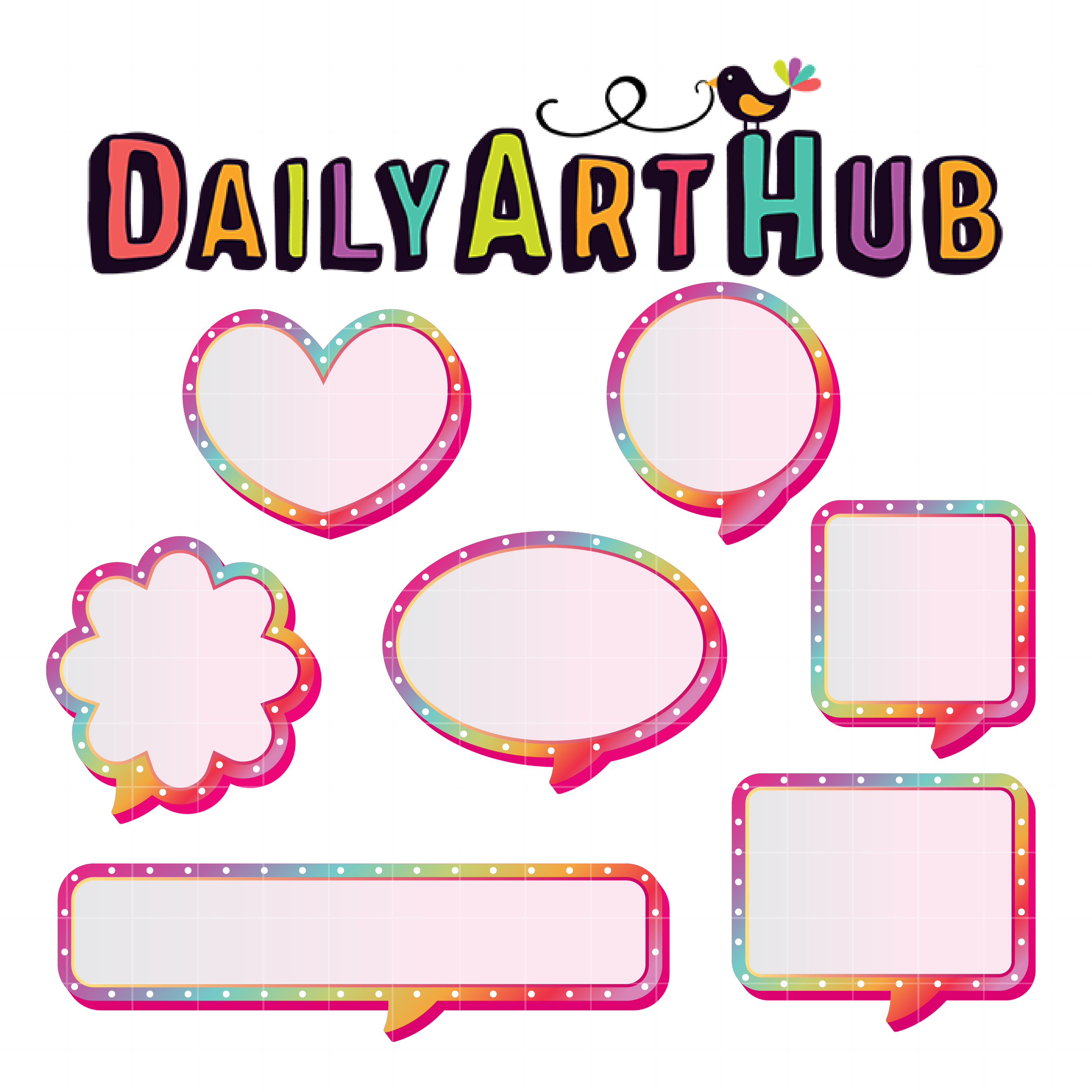 Pretty Rainbow Light Sign Clip Art Set – Daily Art Hub – Free Clip Art ...