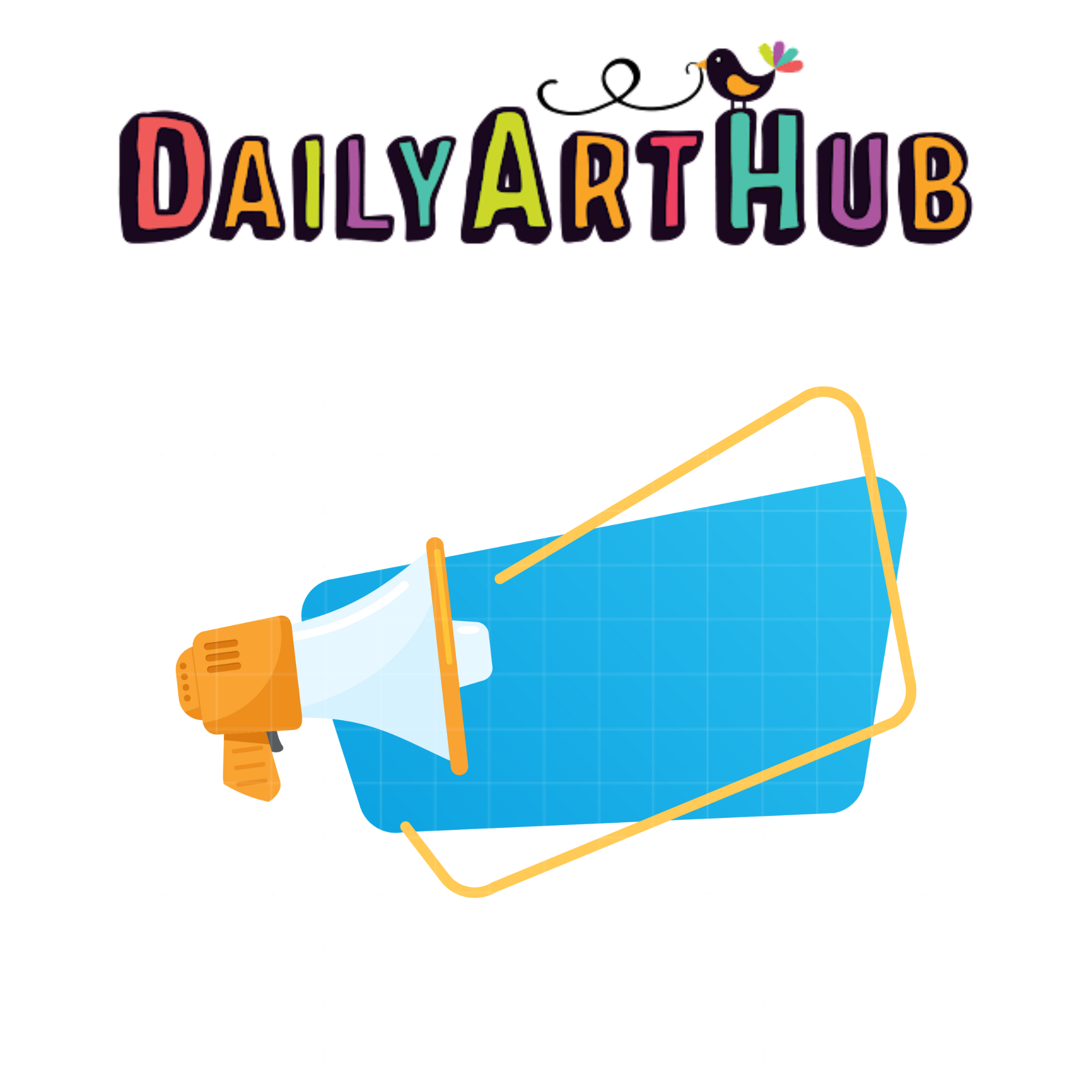 Orange Megaphone and Banner Clip Art – Daily Art Hub // Graphics ...