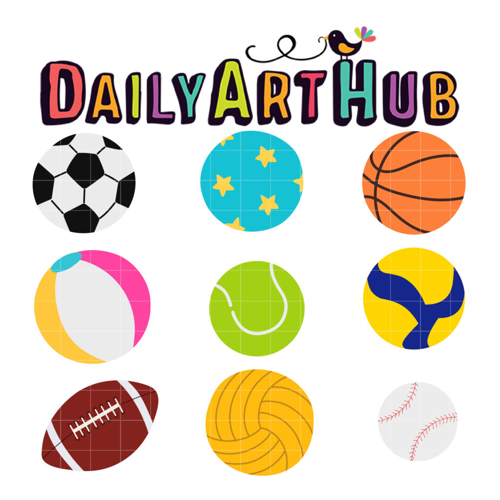 Balls for Sports Collection Clip Art Set – Daily Art Hub // Graphics ...