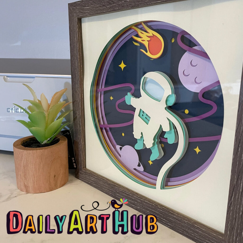 Space Man Shadowbox Files for Cricut and Cutting Machine – Daily Art ...