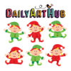 Cute Baby Elves Clip Art Set – Daily Art Hub // Graphics, Alphabets & SVG