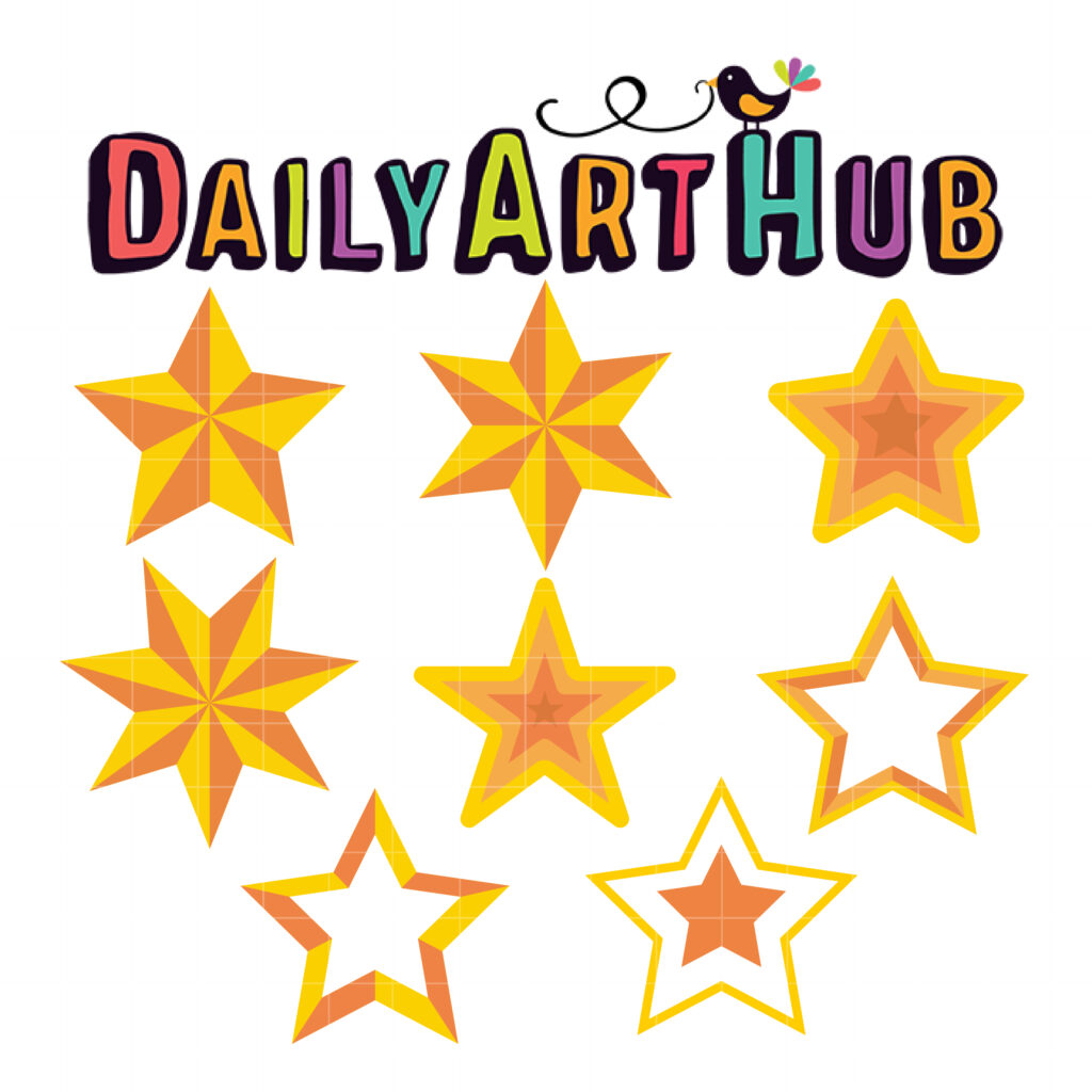 Stars Design Elements Clip Art Set – Daily Art Hub // Graphics ...