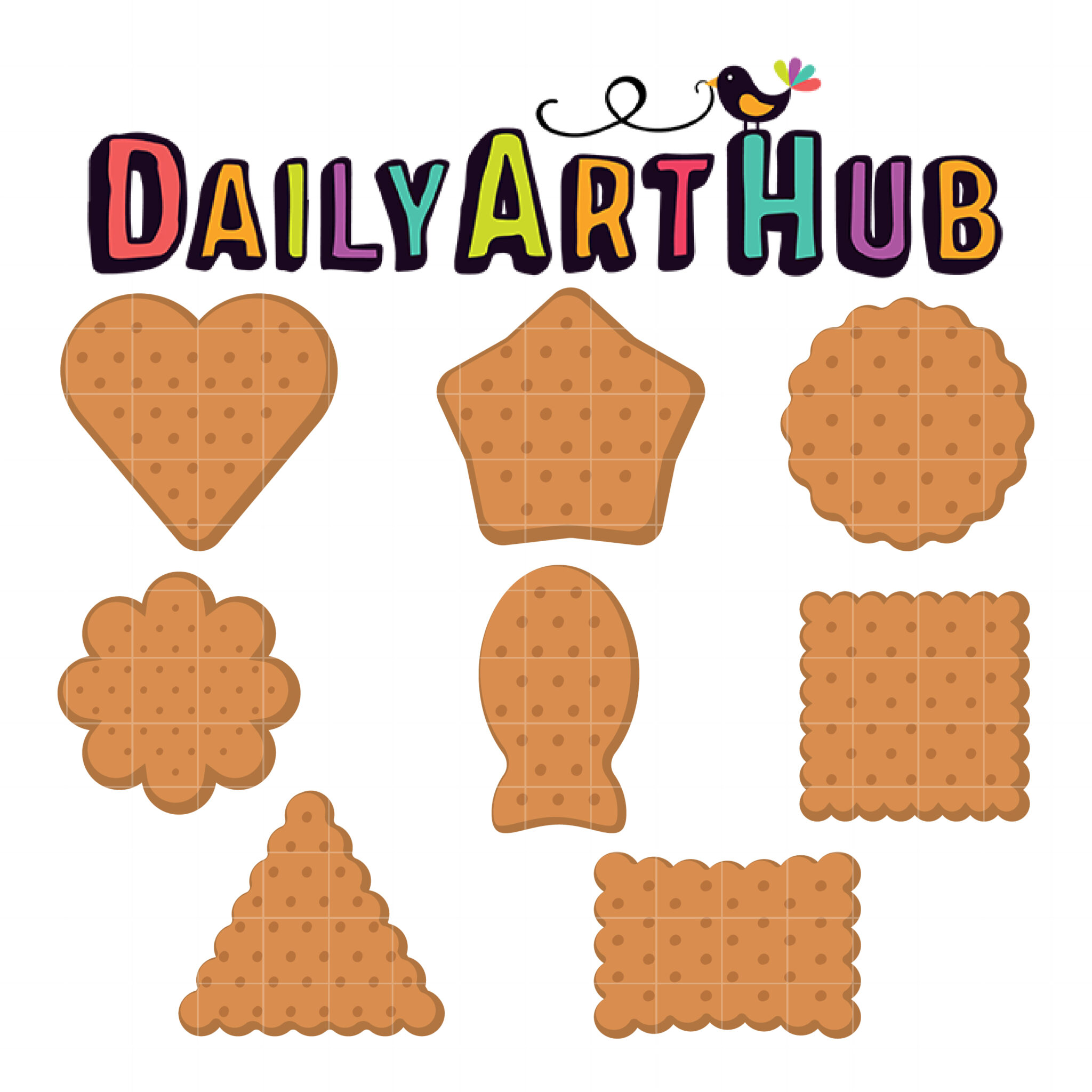 Cookie Biscuits Shapes Clip Art Set – Daily Art Hub // Graphics ...