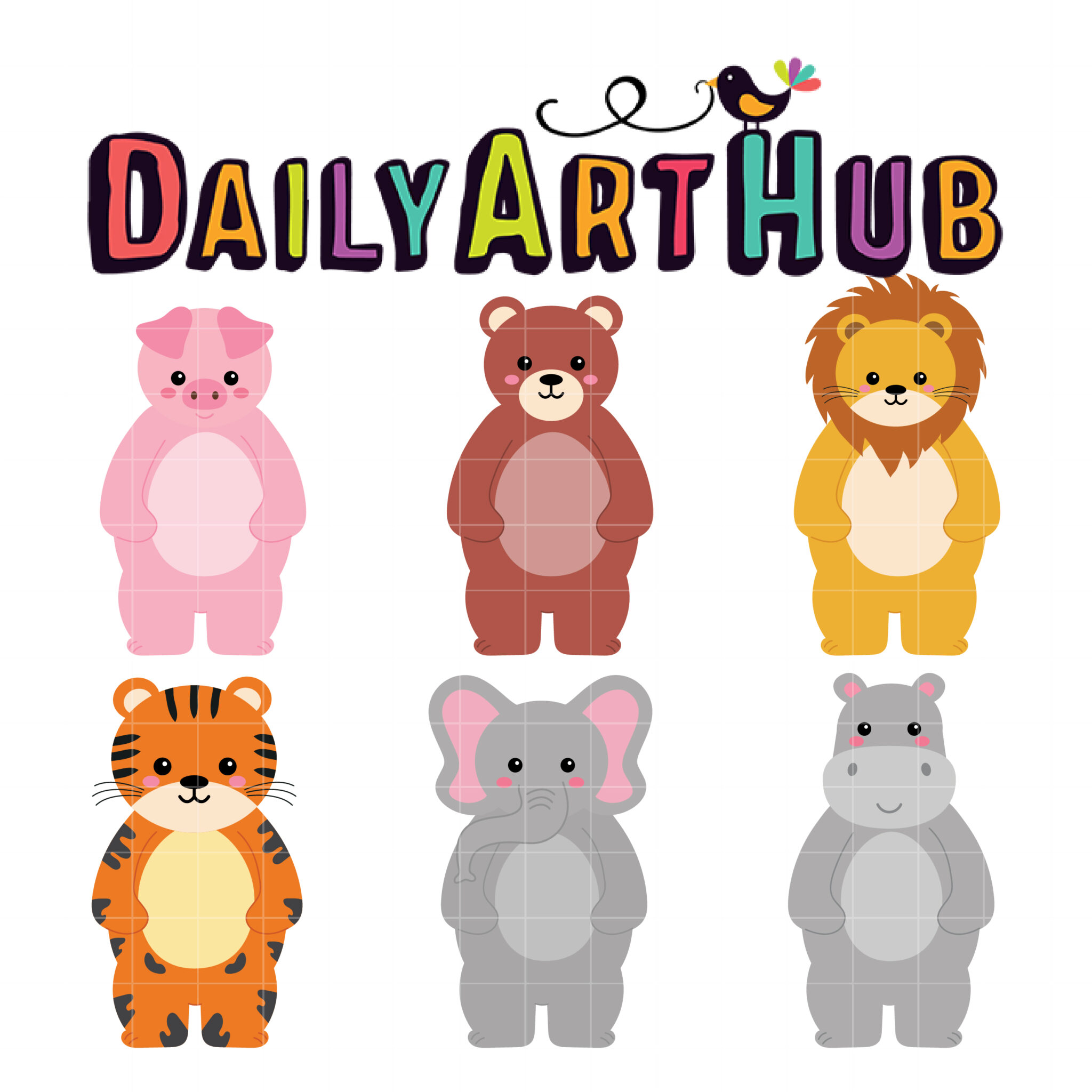Mascot Animals Clip Art Set – Daily Art Hub // Graphics, Alphabets & SVG