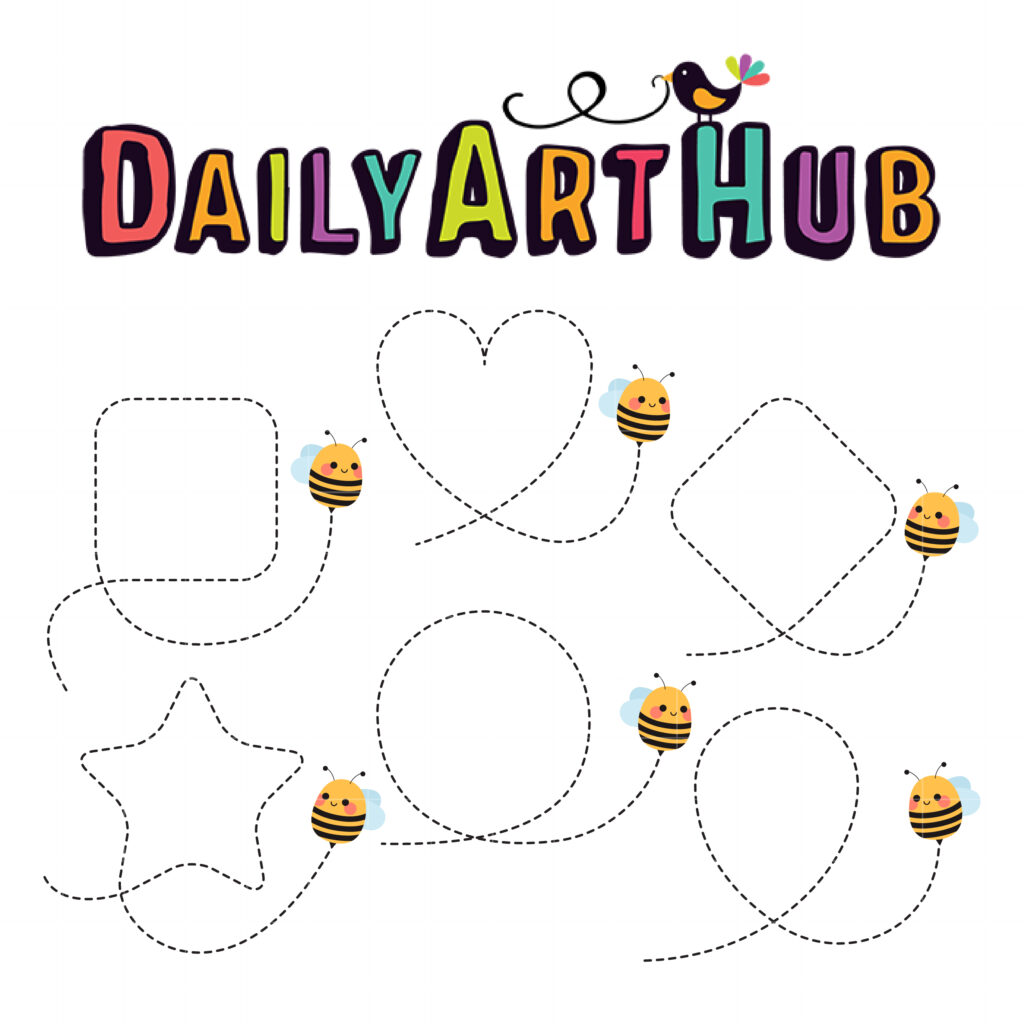 Bee Traces in Shapes Clip Art Set – Daily Art Hub // Graphics ...
