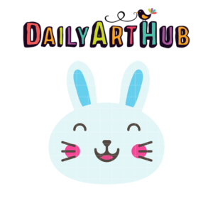 Happy Bunny Face Clip Art Set – Daily Art Hub // Graphics, Alphabets & SVG