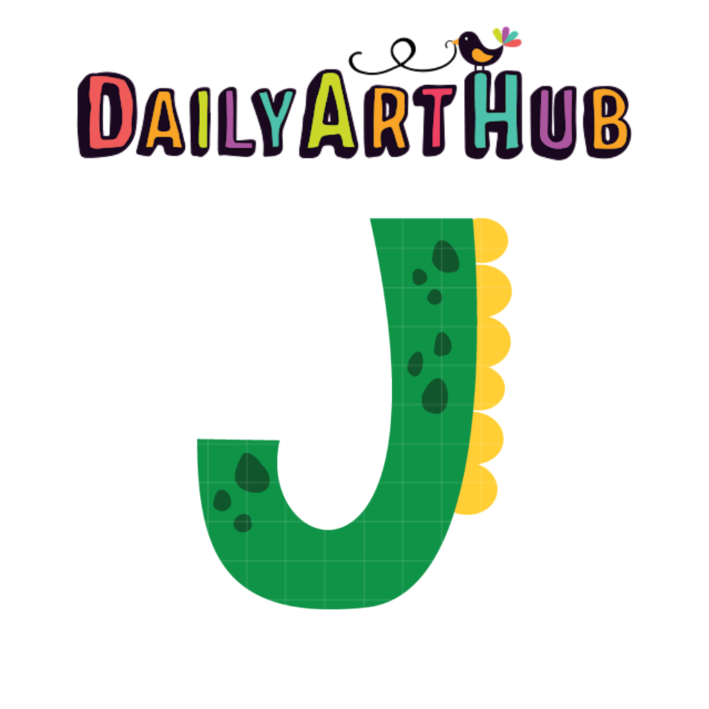 Letter J Dino Theme Clip Art – Daily Art Hub // Graphics, Alphabets & SVG