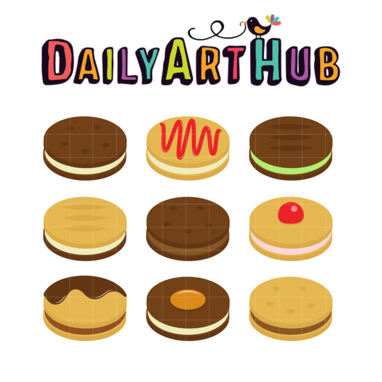Cookie Sandwiches Clip Art Set – Daily Art Hub // Graphics, Alphabets & SVG