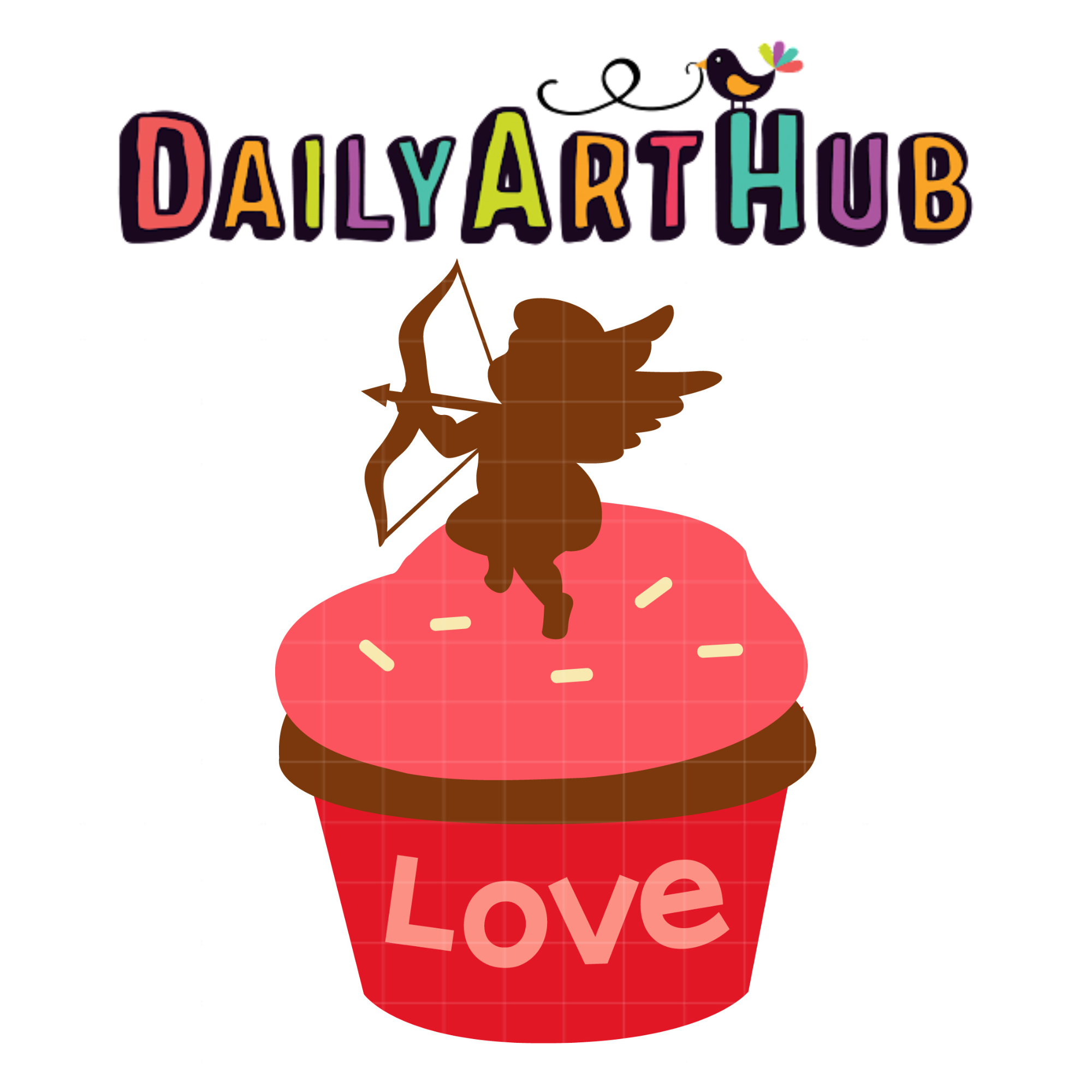 Cupid Cupcake Toppings Clip Art Set – Daily Art Hub // Graphics ...