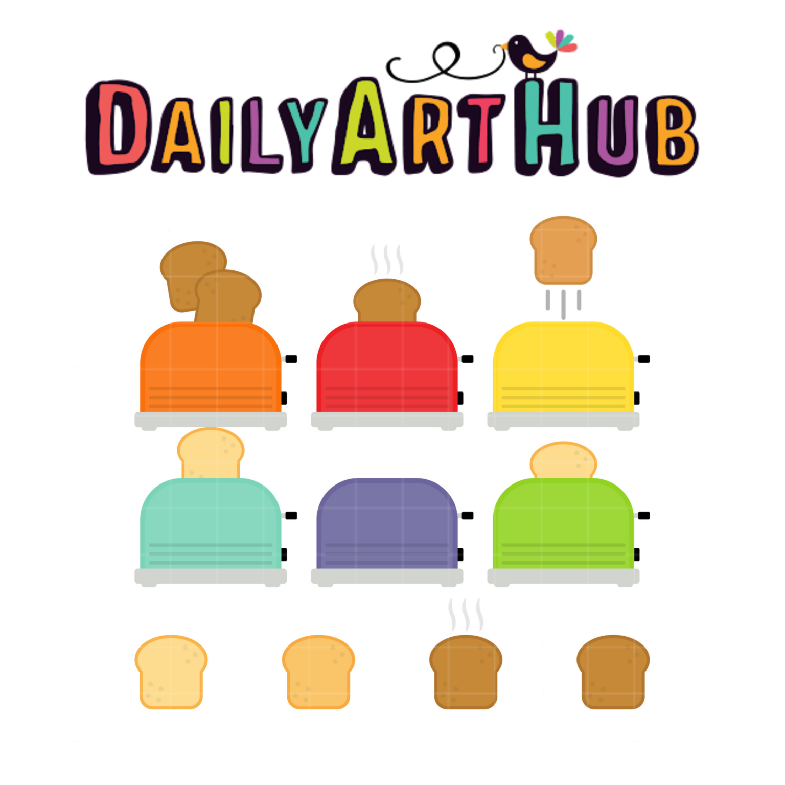 Cute Toasters Clip Art Set – Daily Art Hub // Graphics, Alphabets & SVG
