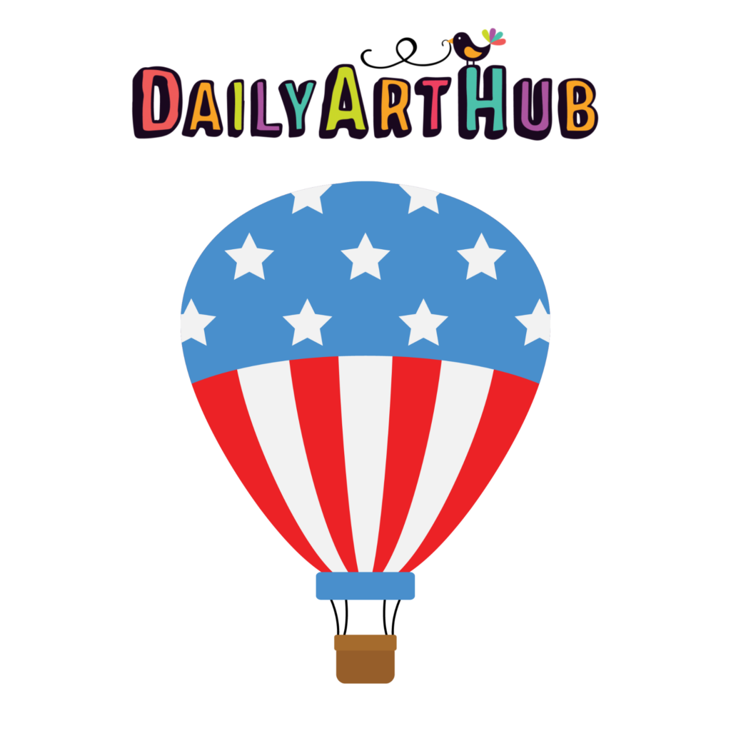Flag Hot Air Balloon Clip Art Set – Daily Art Hub // Graphics ...