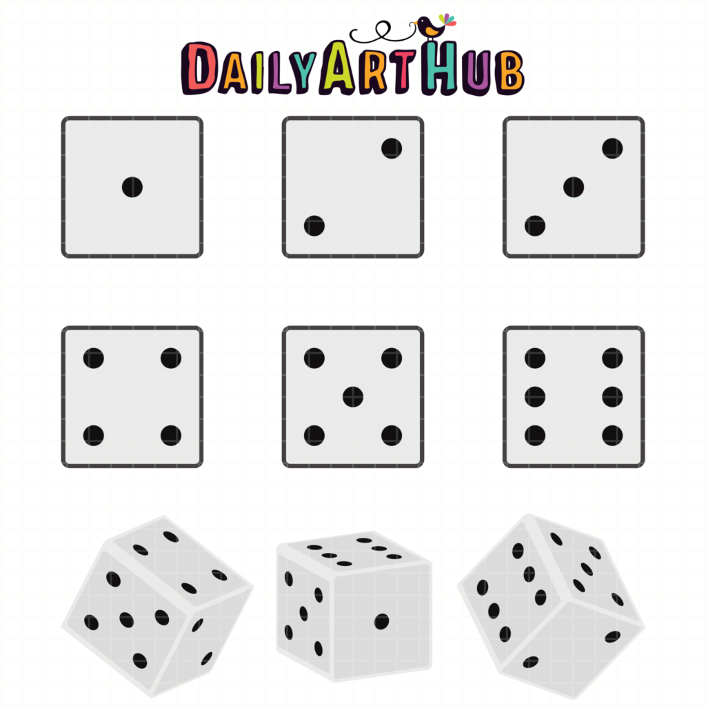 Dice Clip Art Set – Daily Art Hub // Graphics, Alphabets & SVG
