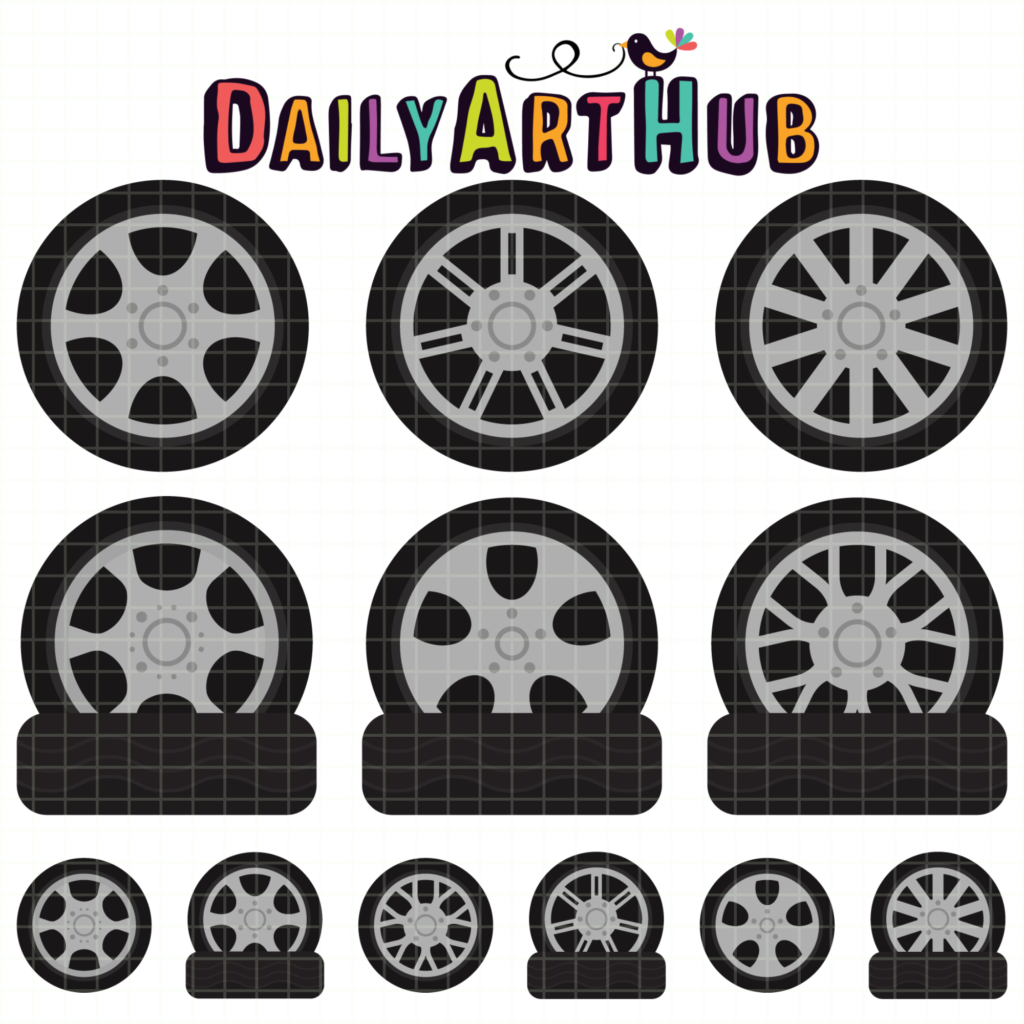 Car Tires Clip Art Set – Daily Art Hub // Graphics, Alphabets & SVG