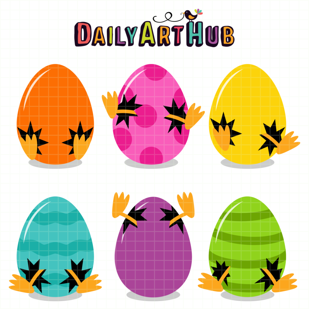 Funny Eggs Clip Art Set – Daily Art Hub // Graphics, Alphabets & SVG