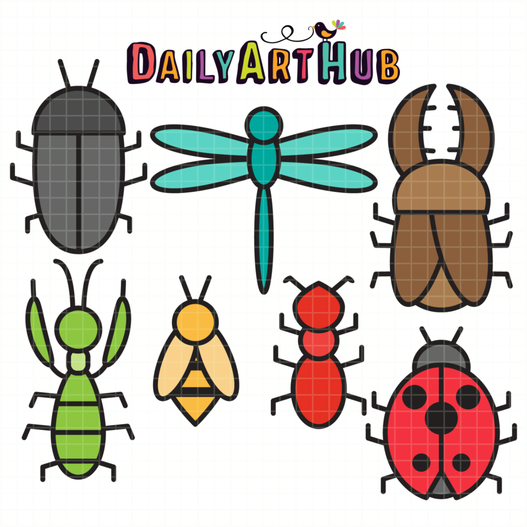 Insect Doodle Clip Art Set – Daily Art Hub // Graphics, Alphabets & SVG