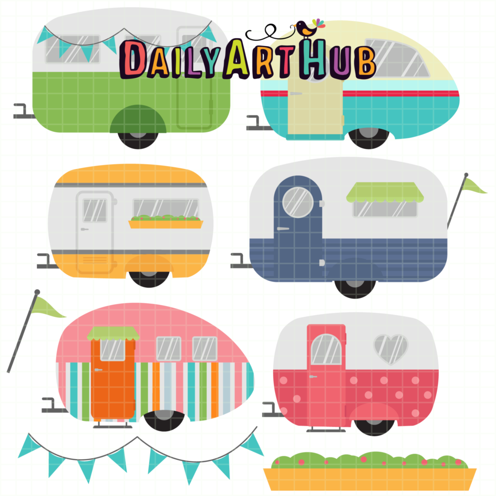 Caravans Clip Art Set – Daily Art Hub // Graphics, Alphabets & SVG