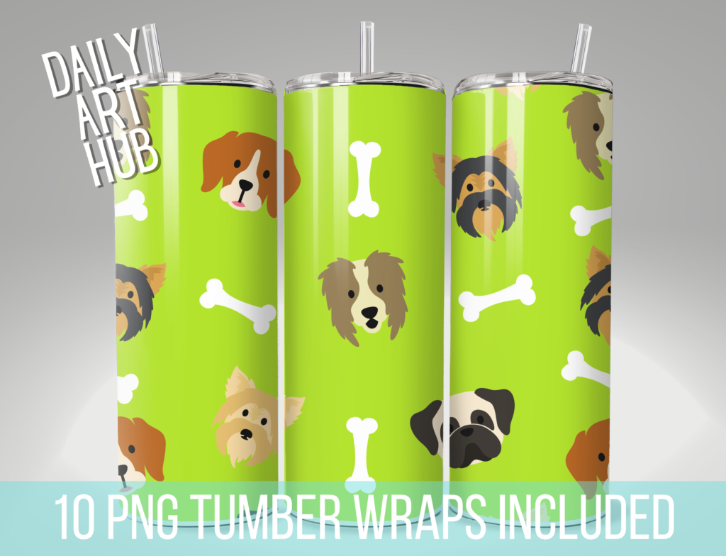 Cats & Dogs Sublimation Tumbler Wraps – Daily Art Hub // Graphics ...