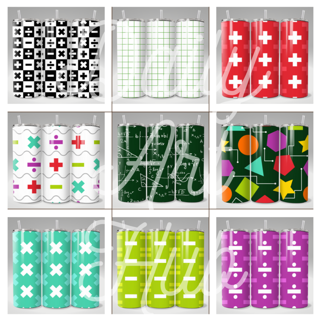 Math Wiz Sublimation Tumbler Wraps – Daily Art Hub // Graphics ...