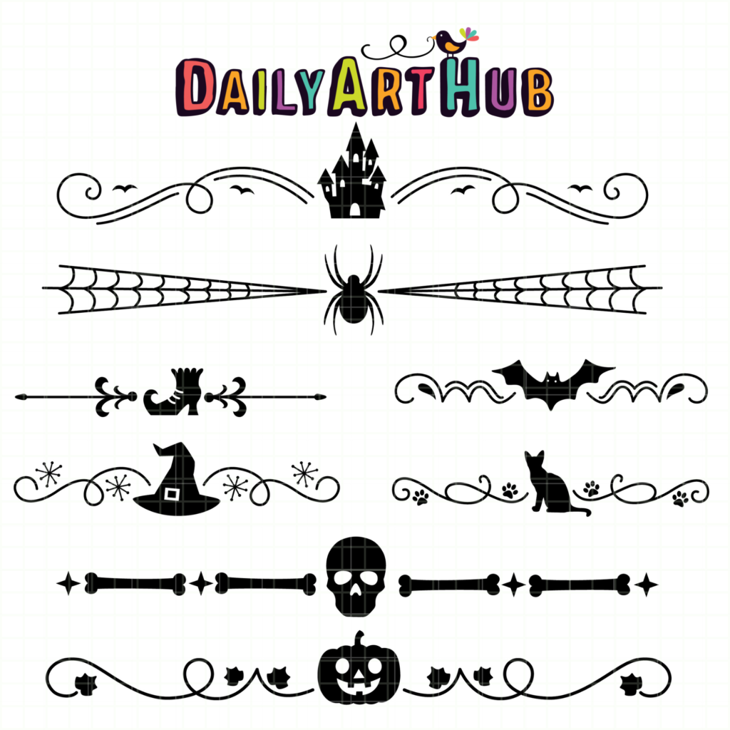 Wicked Halloween Dividers Clip Art Set – Daily Art Hub // Graphics ...