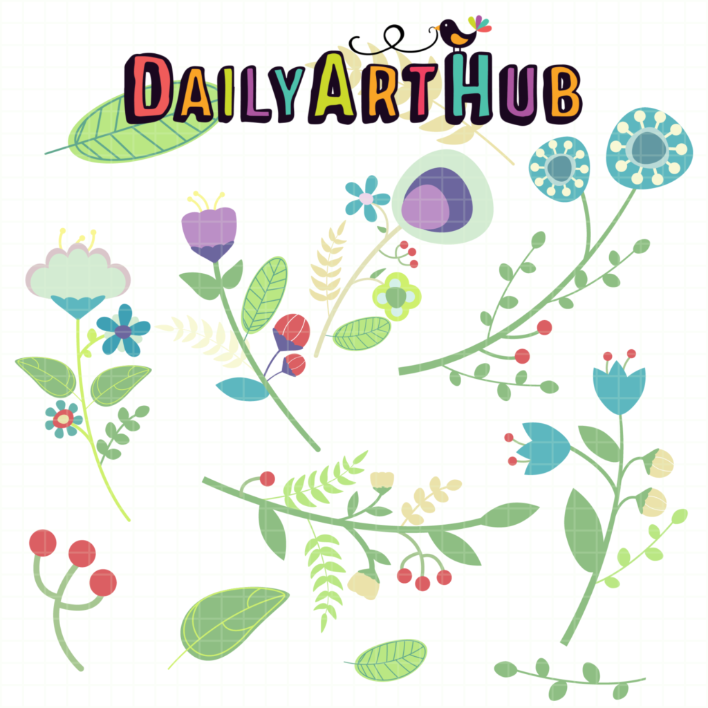 Spring Flowers Clip Art Set – Daily Art Hub // Graphics, Alphabets & SVG