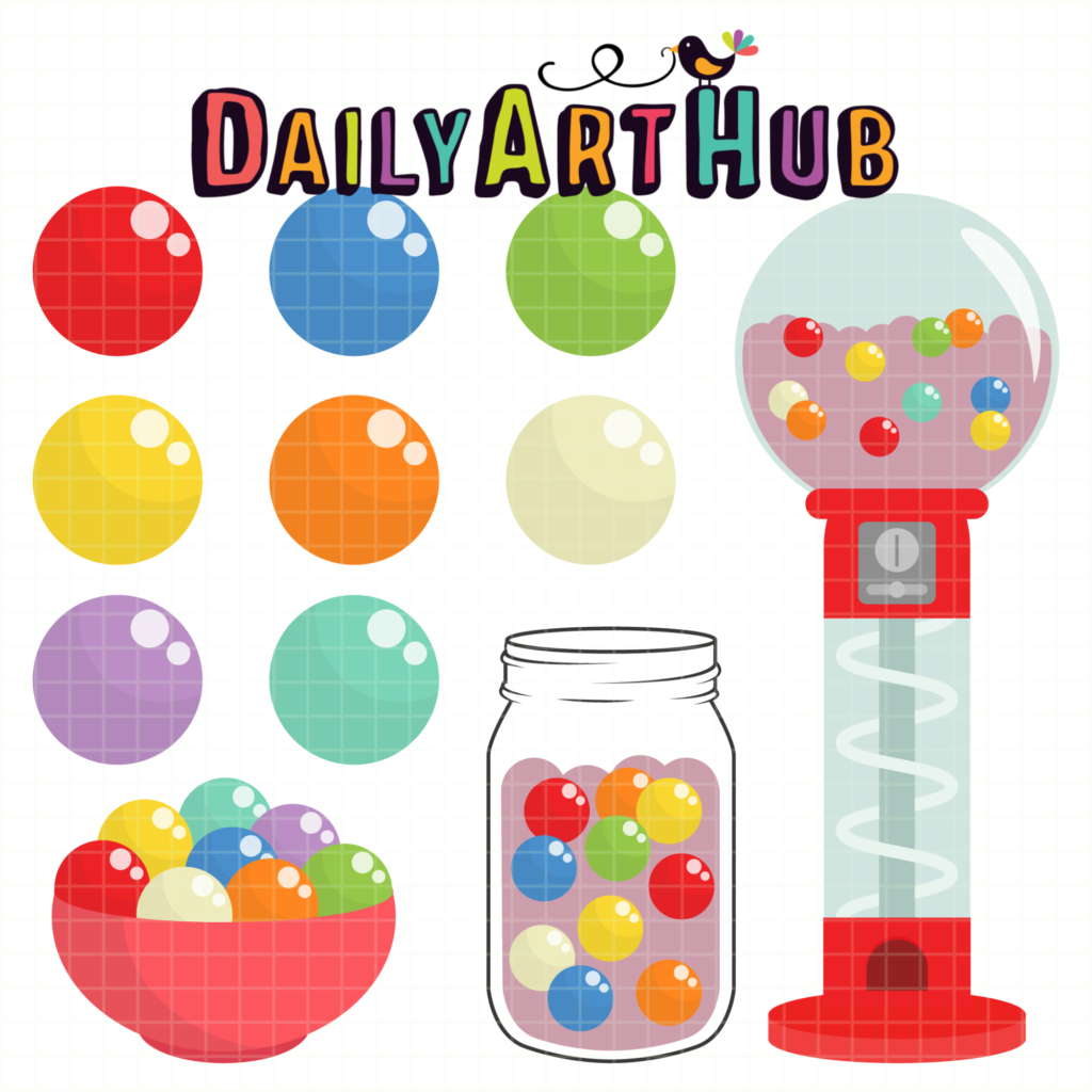 Gumball Clip Art Set – Daily Art Hub // Graphics, Alphabets & SVG