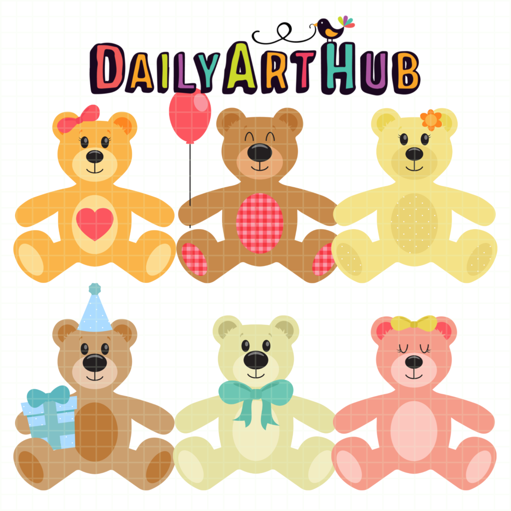 Cuddle Bears Clip Art Set – Daily Art Hub // Graphics, Alphabets & SVG