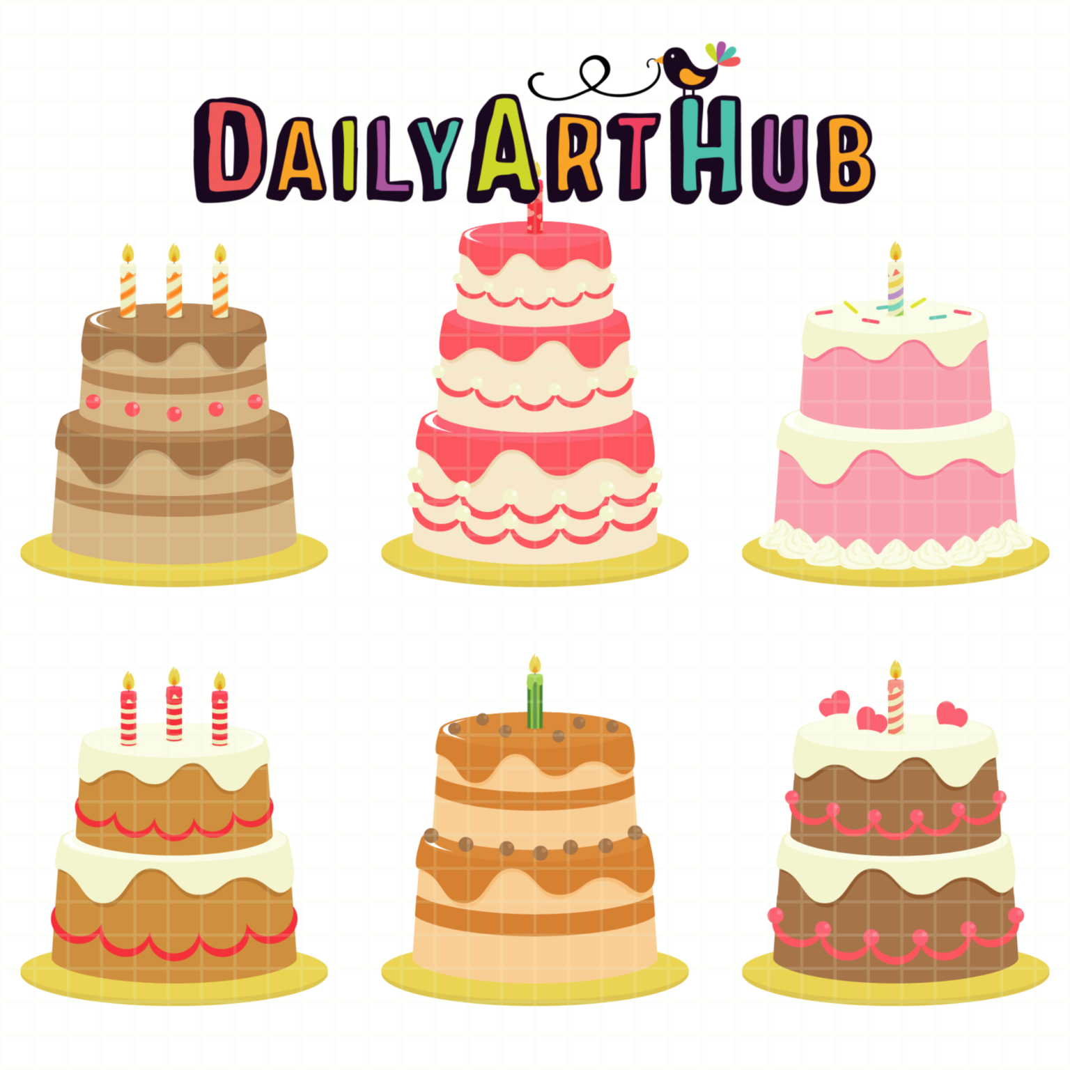 Fun Birthday Cakes Clip Art Set – Daily Art Hub // Graphics, Alphabets ...