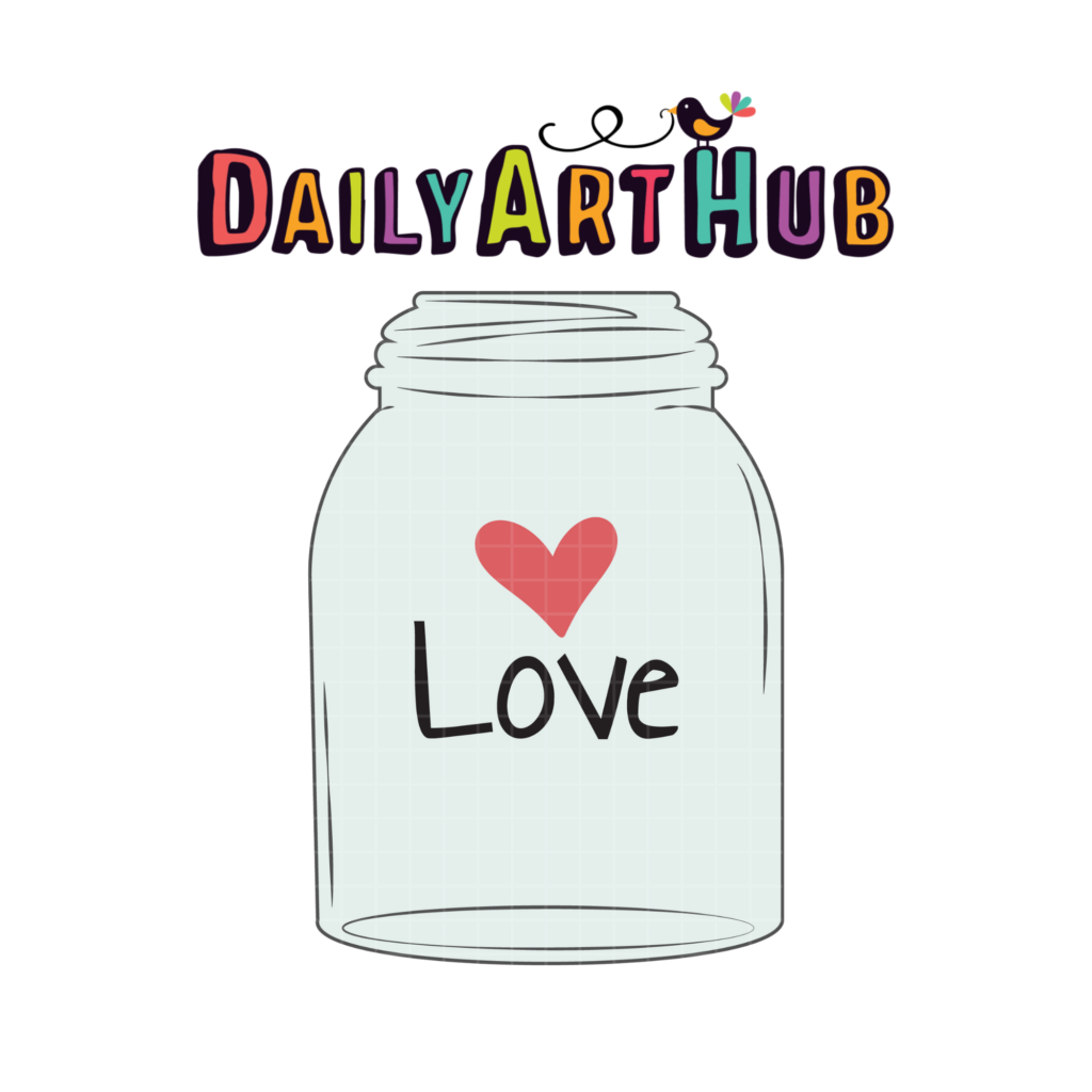 Mason Jar with Love Clip Art – Daily Art Hub // Graphics, Alphabets & SVG