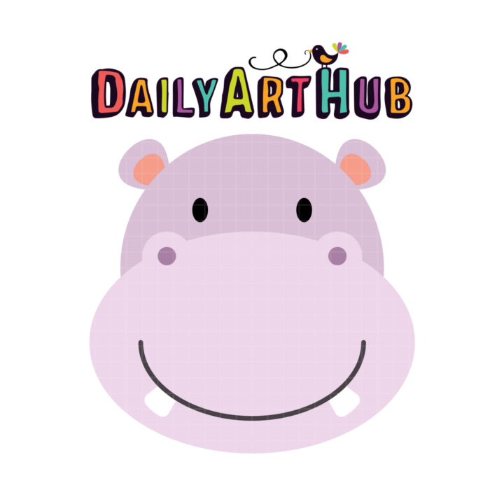 Cute Hippo Smile Clip Art – Daily Art Hub // Graphics, Alphabets & SVG