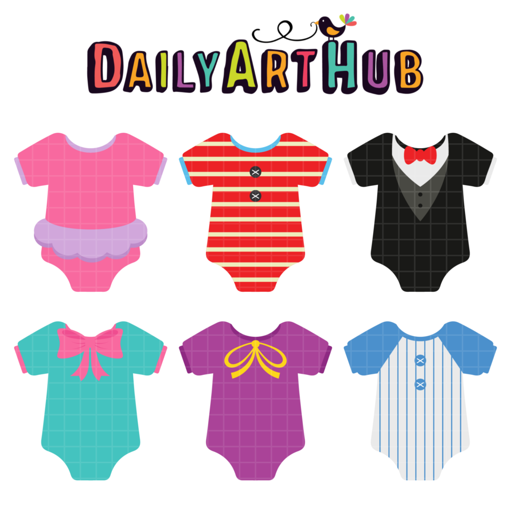 Baby Onesie Collection Clip Art Set – Daily Art Hub // Graphics ...