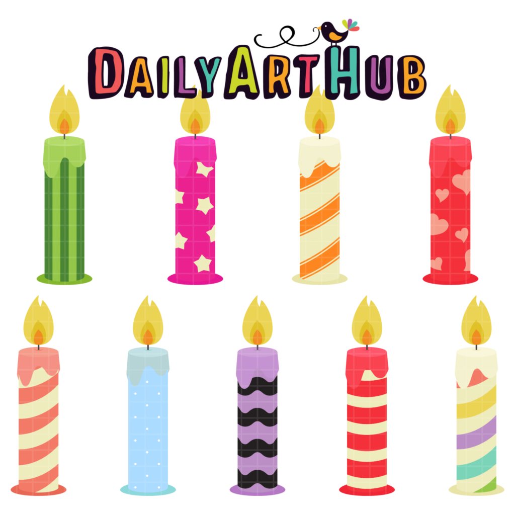 Fun Candles Clip Art Set – Daily Art Hub // Graphics, Alphabets & SVG