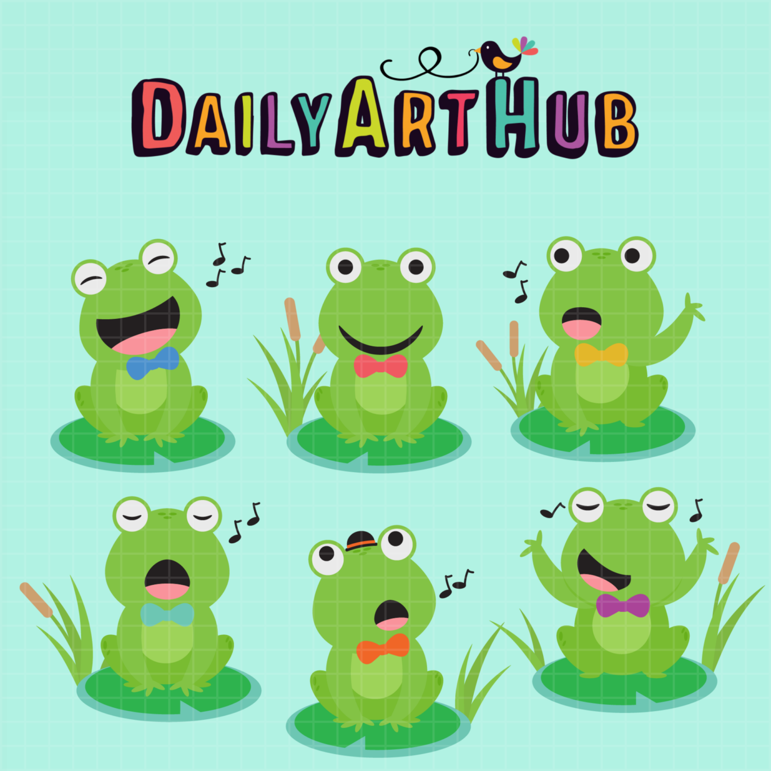 Singing Frogs Clip Art Set – Daily Art Hub // Graphics, Alphabets & SVG