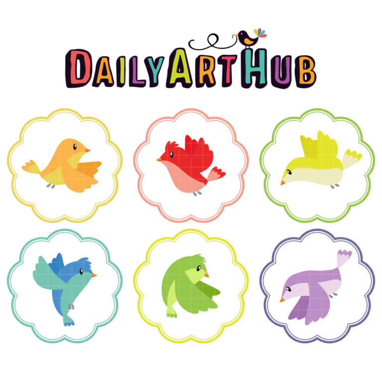 Cute Birds Clip Art Set – Daily Art Hub // Graphics, Alphabets & SVG