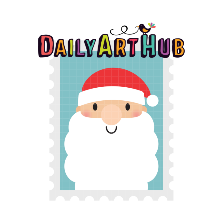 Santa Stamp Clip Art – Daily Art Hub // Graphics, Alphabets & SVG