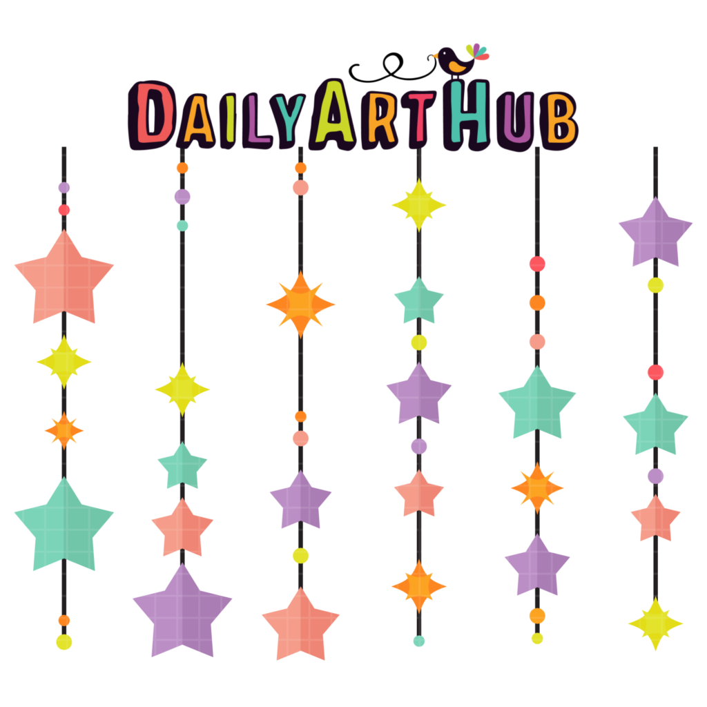 Star Strings Clip Art Set – Daily Art Hub // Graphics, Alphabets & SVG