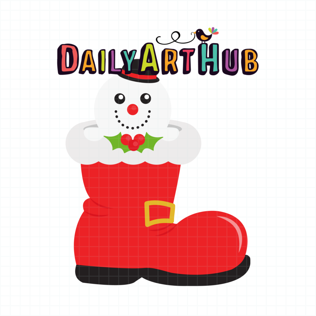 Snowman Santa’s Boot Clip Art – Daily Art Hub // Graphics, Alphabets & SVG