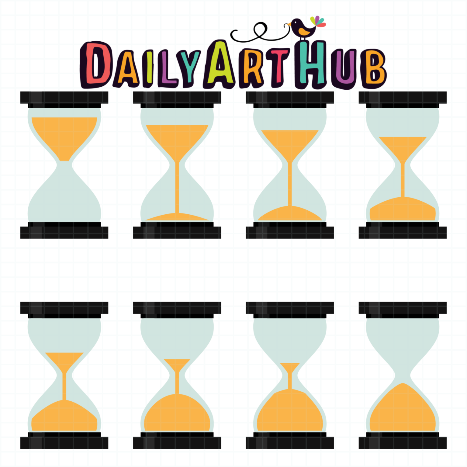 Hour Glass Clip Art Set – Daily Art Hub // Graphics, Alphabets & SVG