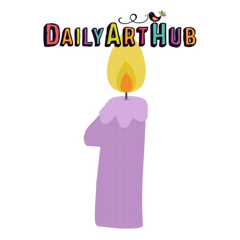 FREE Number One Candle Clip Art – Daily Art Hub // Graphics, Alphabets ...