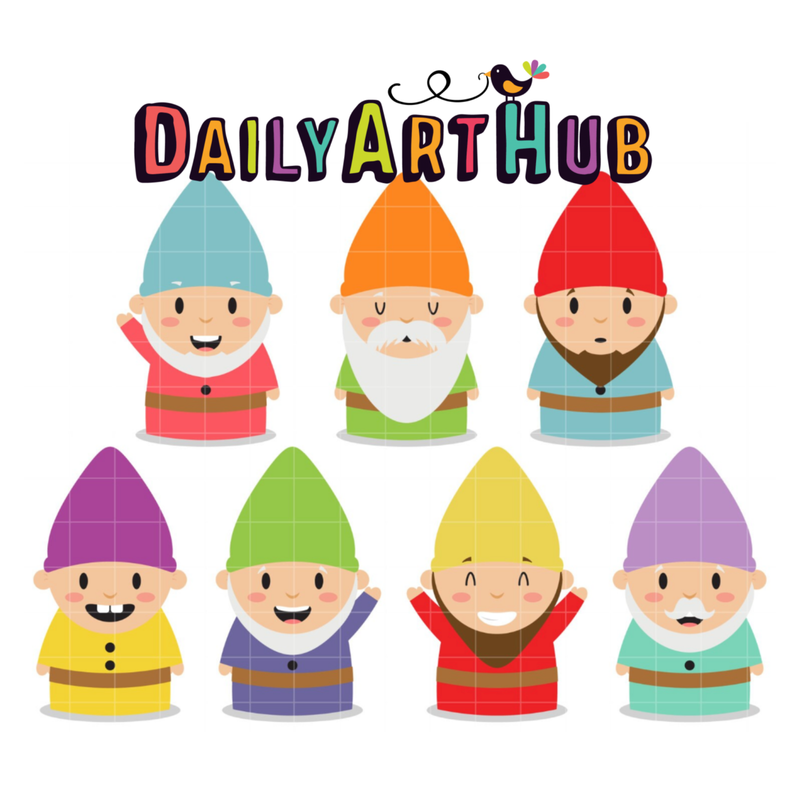 Cute Dwarfs Clip Art Set – Daily Art Hub // Graphics, Alphabets & SVG