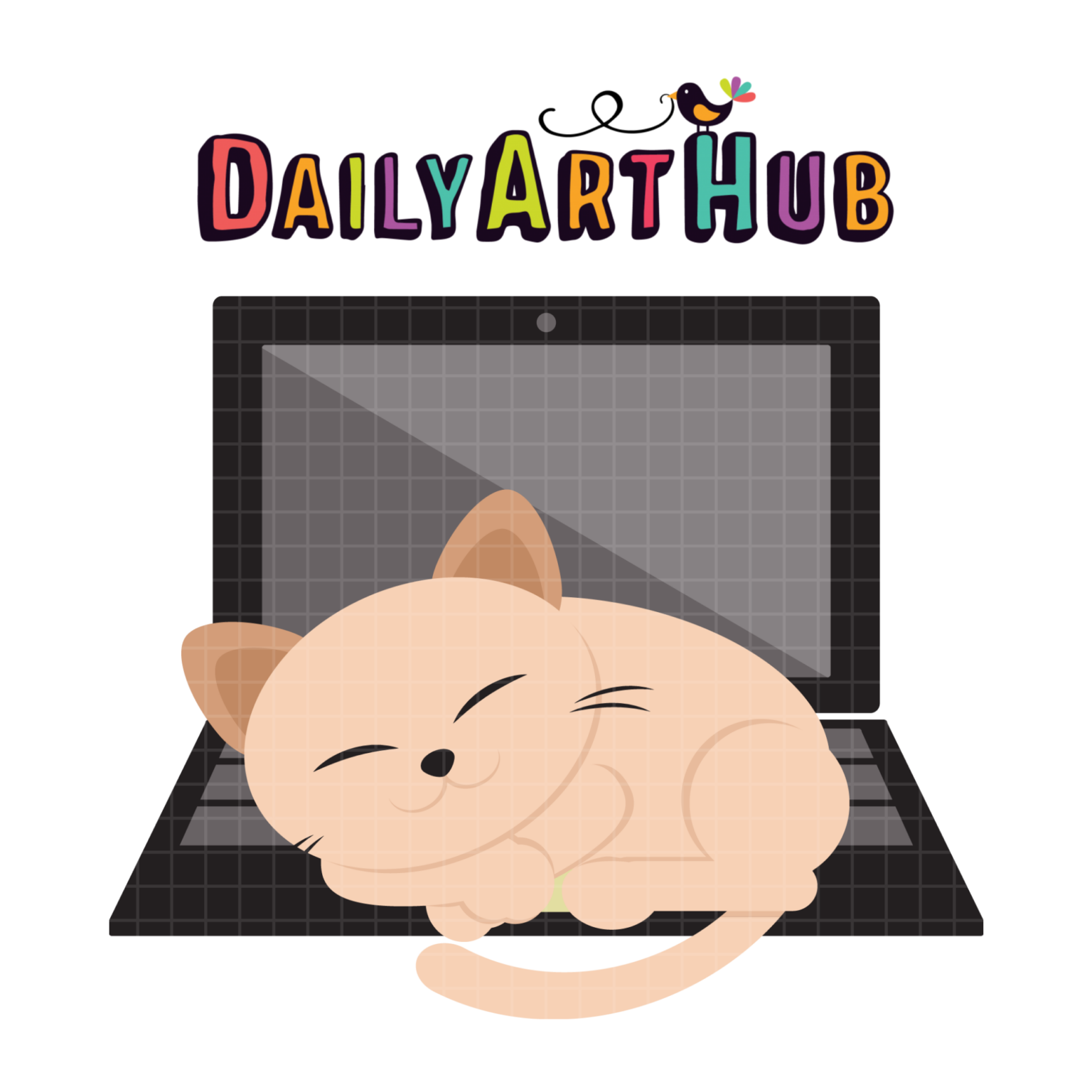 FREE Cat Laptop Clip Art – Daily Art Hub // Graphics, Alphabets & SVG