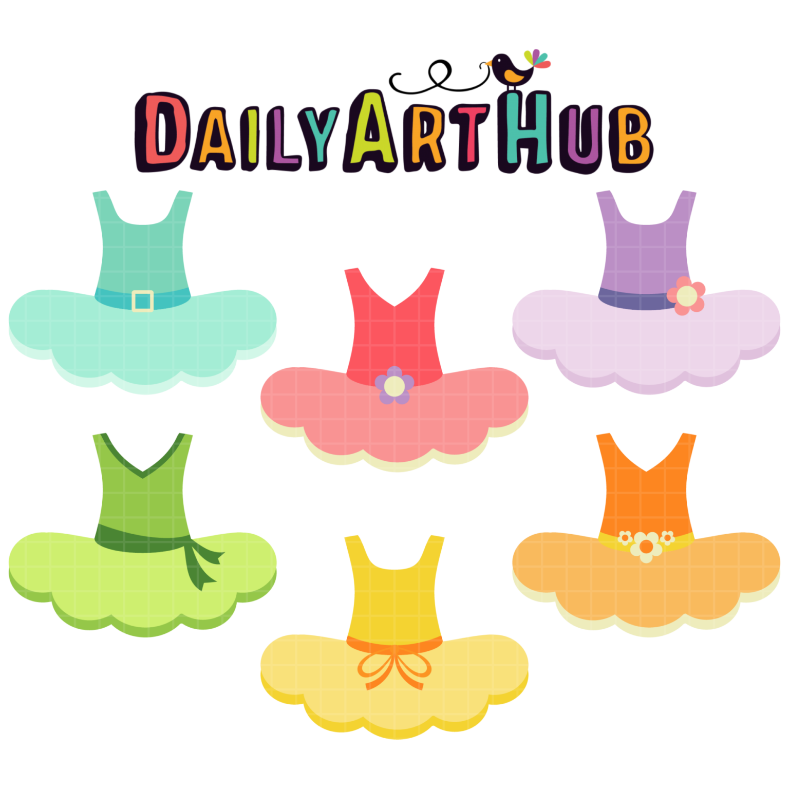 Ballet Tutus Clip Art Set – Daily Art Hub // Graphics, Alphabets & SVG